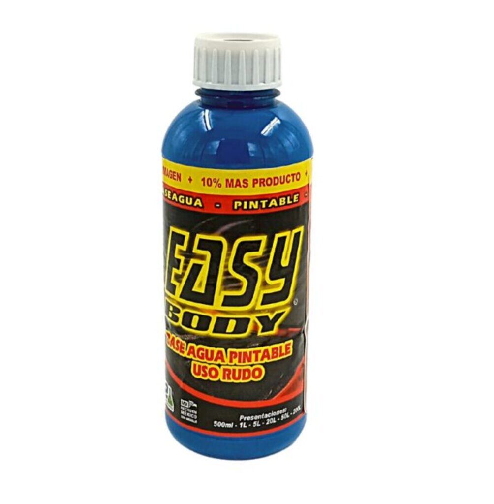 Easy Body, Base Agua, Pintable Uso Rudo, COLOR AZUL 1L. - Mundoclio