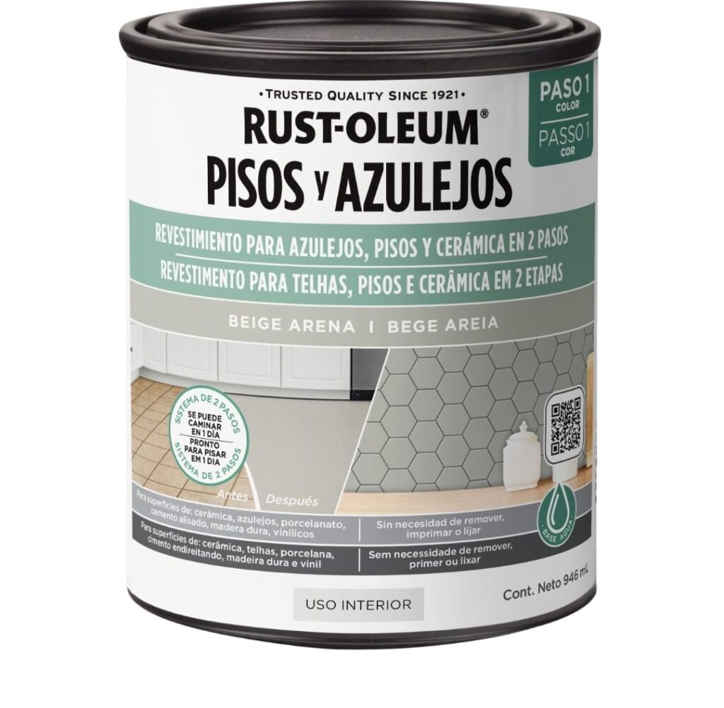 Revestimiento para Pisos y Azulejos, Acabado Mate y Color Beige (kit 2 ...